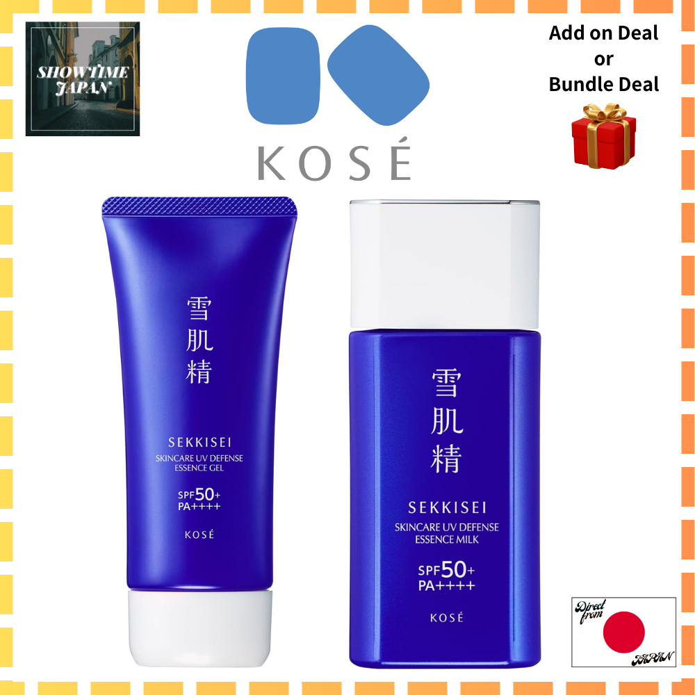 KOSE SEKKISEI Sunscreen Skin Care UV Essence Gel 90g & Milk 60g SPF50+/PA++++ Water proof for ...