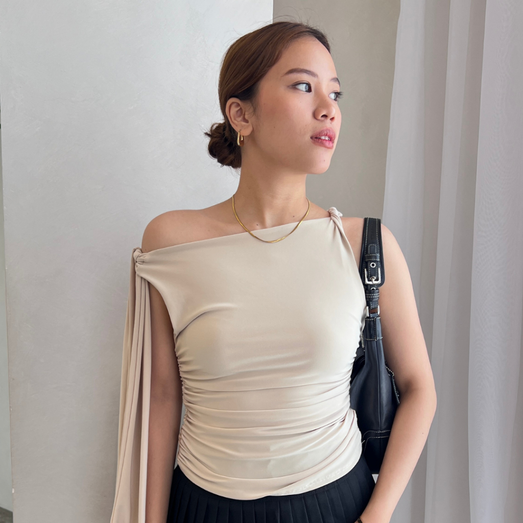 CLAUDIA by Oasis | Premium Double-Lined Sabrina Neckline Single Tie ...