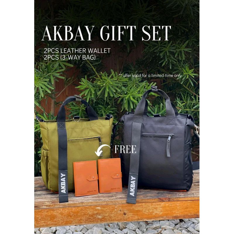 AKBAY BAG GIFT SET (FREE 2PCS. LEATHER WALLET) | Shopee Philippines