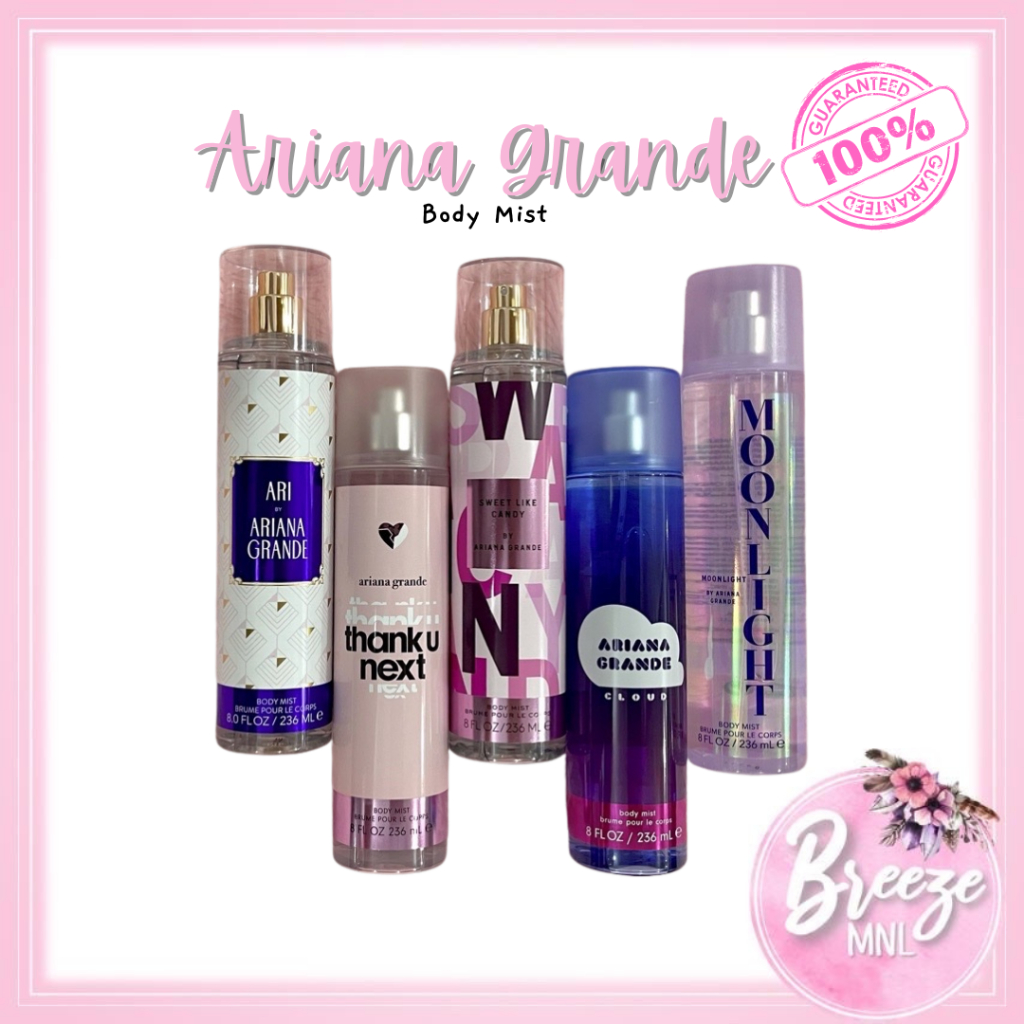 Ariana Grande Body Mist (Cloud, Thank You Next, Ari, Moonlight, Sweet ...