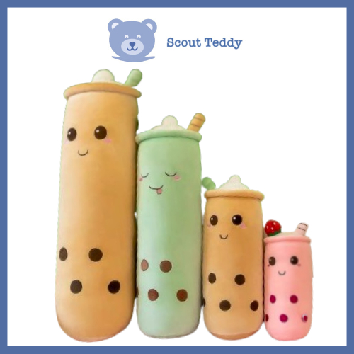 Giant Milk Tea Pillow, Boba Bolster- Classic, Strawberry, Matcha ...