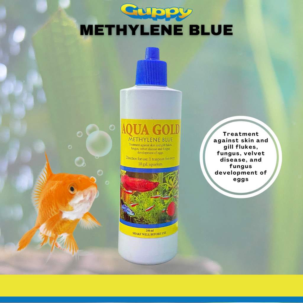 Aqua Gold Methylene Blue Meth Blue Aquarium Tank Fish Medicine Gill Fluke Velvet Fungus Blue ...