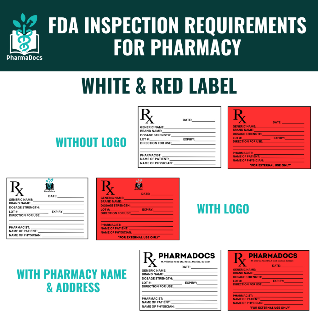 White and Red Label for Drugstores | Shopee Philippines