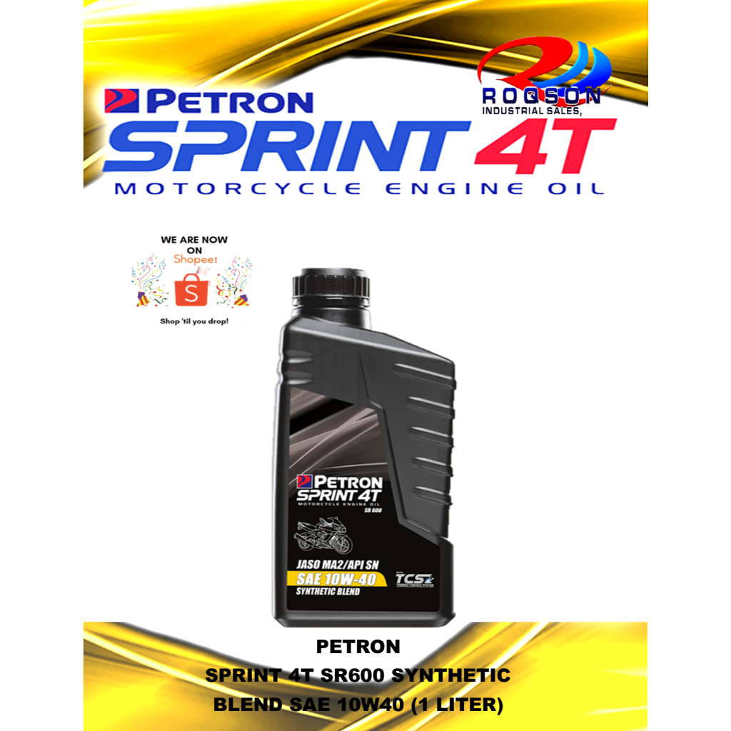 Petron Sprint 4T SR600 Synthetic Blend SAE 10W-40 1 Liter | Shopee ...