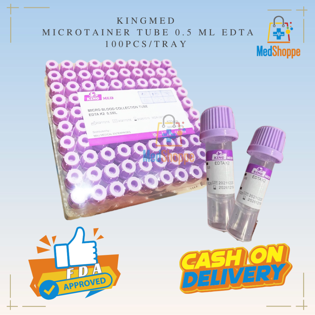KINGMED Microtainer Tube 0.5 ml Edta 100pcs/tray | Shopee Philippines