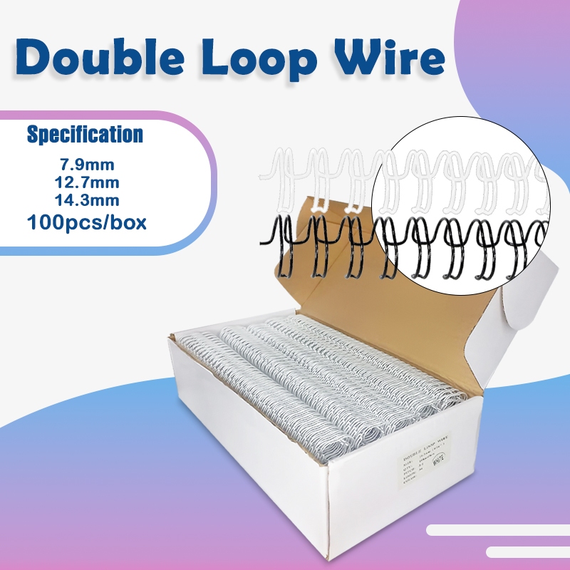 Double Loop Wire Binder for Wire Binding Machine 3:1 Pitch 100pcs Black or White | Shopee ...