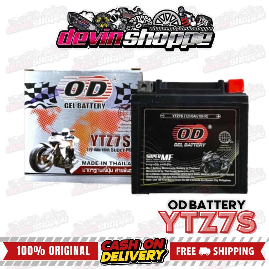 OD BATTERY GEL YTZ7S maintenance free | Shopee Philippines