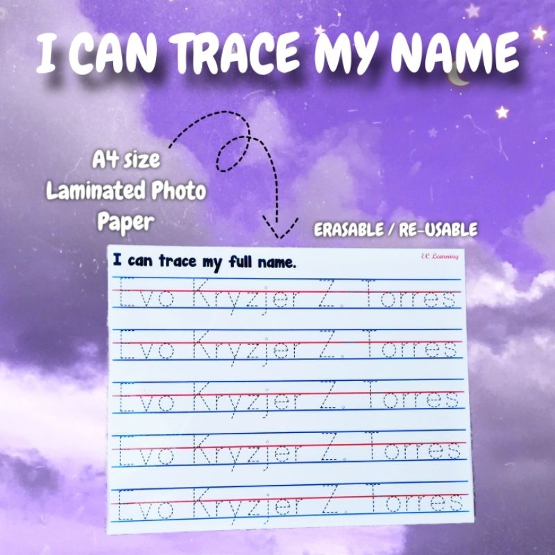 I CAN TRACE MY NAME | MOMMYDIY | KIDS LEARNING | Shopee Philippines