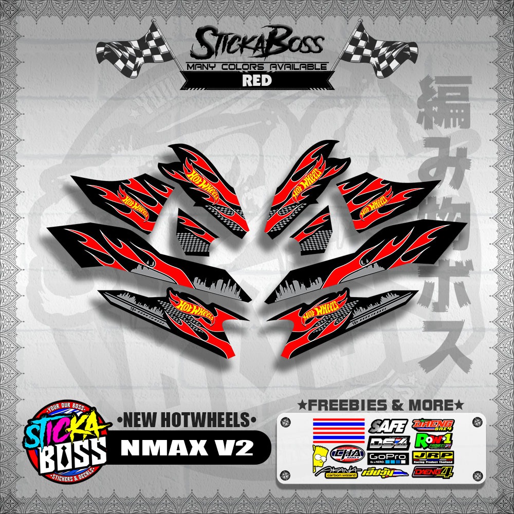 NMAX V2 DECALS ( NEW HOTWHEELS )【WITH FREEBIES】 | Shopee Philippines