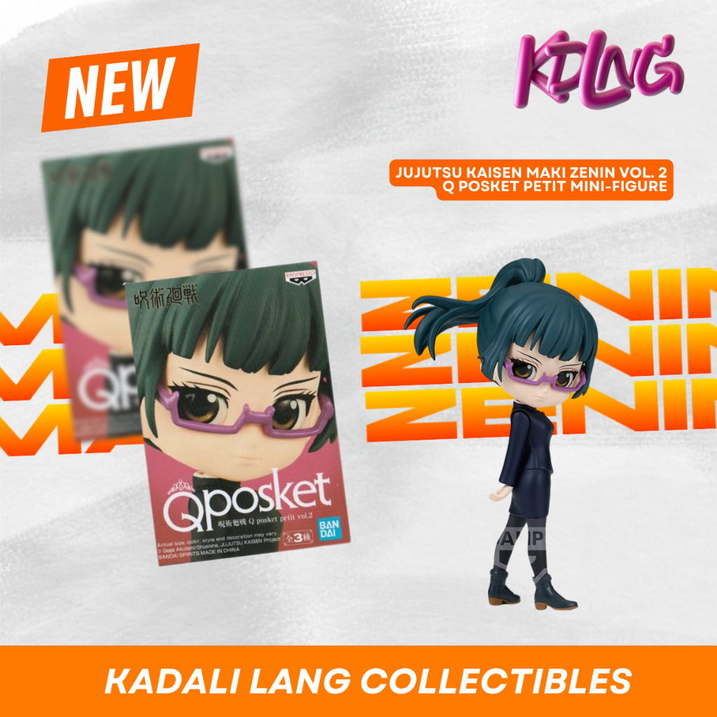 AUTHENTIC Jujutsu Kaisen Maki Zenin Vol. 2 Q Posket Petit Mini-Figure ...
