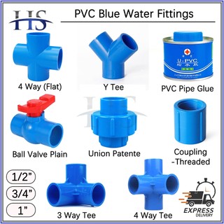 PVC Blue Coupling Fittings( 3 Way, 4 Way, Y Tee, Ball Valve Plain ...