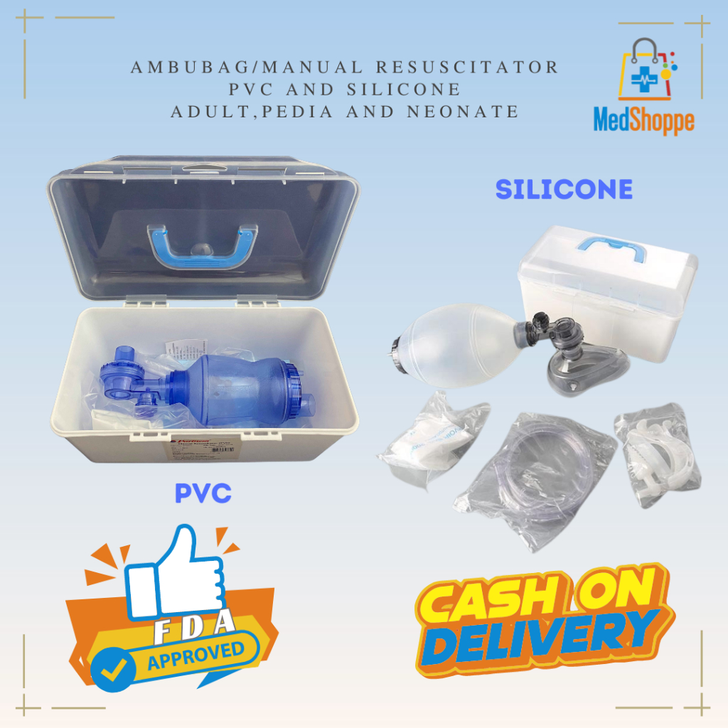 PARTNERS AMBUBAG/MANUAL RESUSCITATOR PVC and SILICONE Adult,Pedia and ...