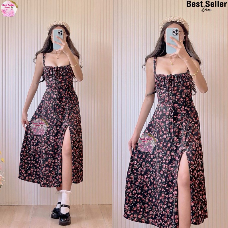 BSD Best Seller Dress Courtney (XS-XL)Maxi Dress W/Slit Casual Sweet ...