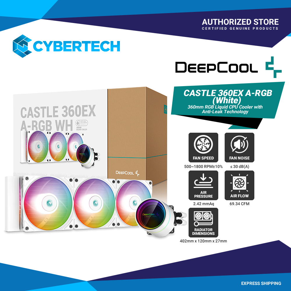 Deepcool Castle 360EX A-RGB Liquid Cooler White (No bracket included ...