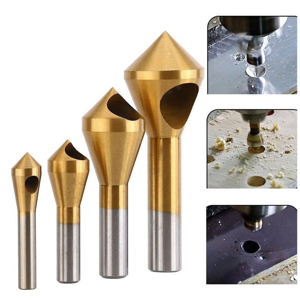 HSS countersink drill bit deburring tool titanium coated | Shopee ...