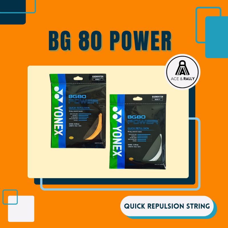 YONEX BG 80 POWER badminton string | Shopee Philippines