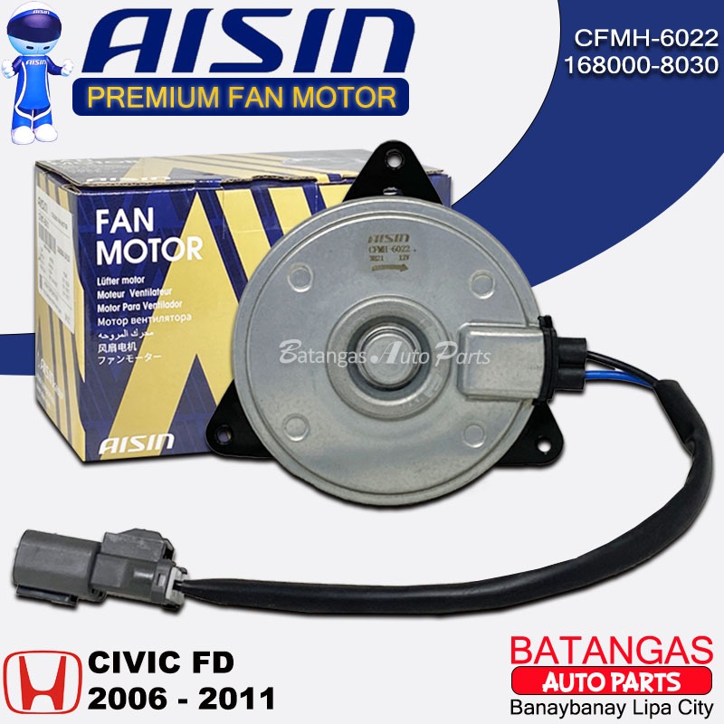 AISIN RADIATOR FAN MOTOR HONDA CIVIC FD 2006-2011 MADE IN JAPAN 168000 ...