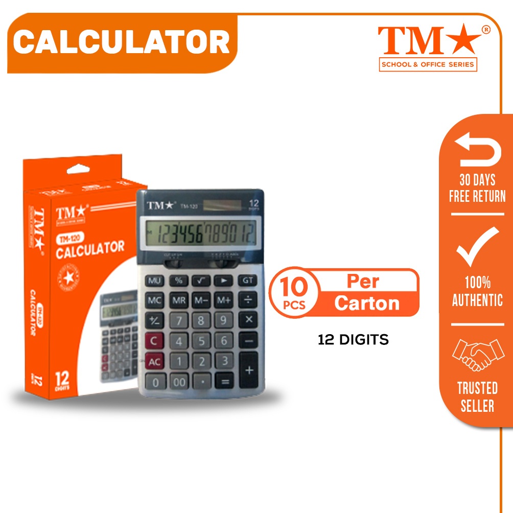 TM 10 pcs Calculator 12 Digits (TM-120) | Shopee Philippines