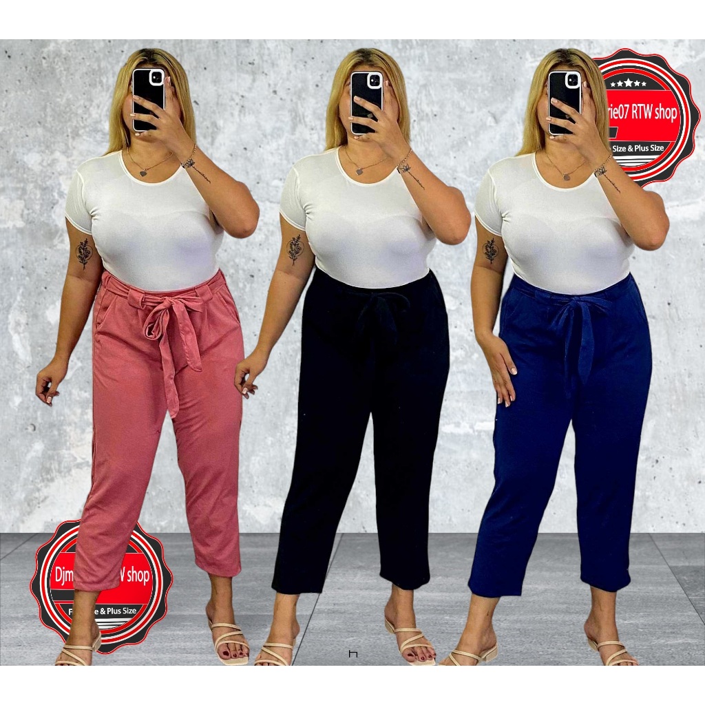 PLUS SIZE Candy Pants Fit from (36 waist up to 44) | Shopee Philippines