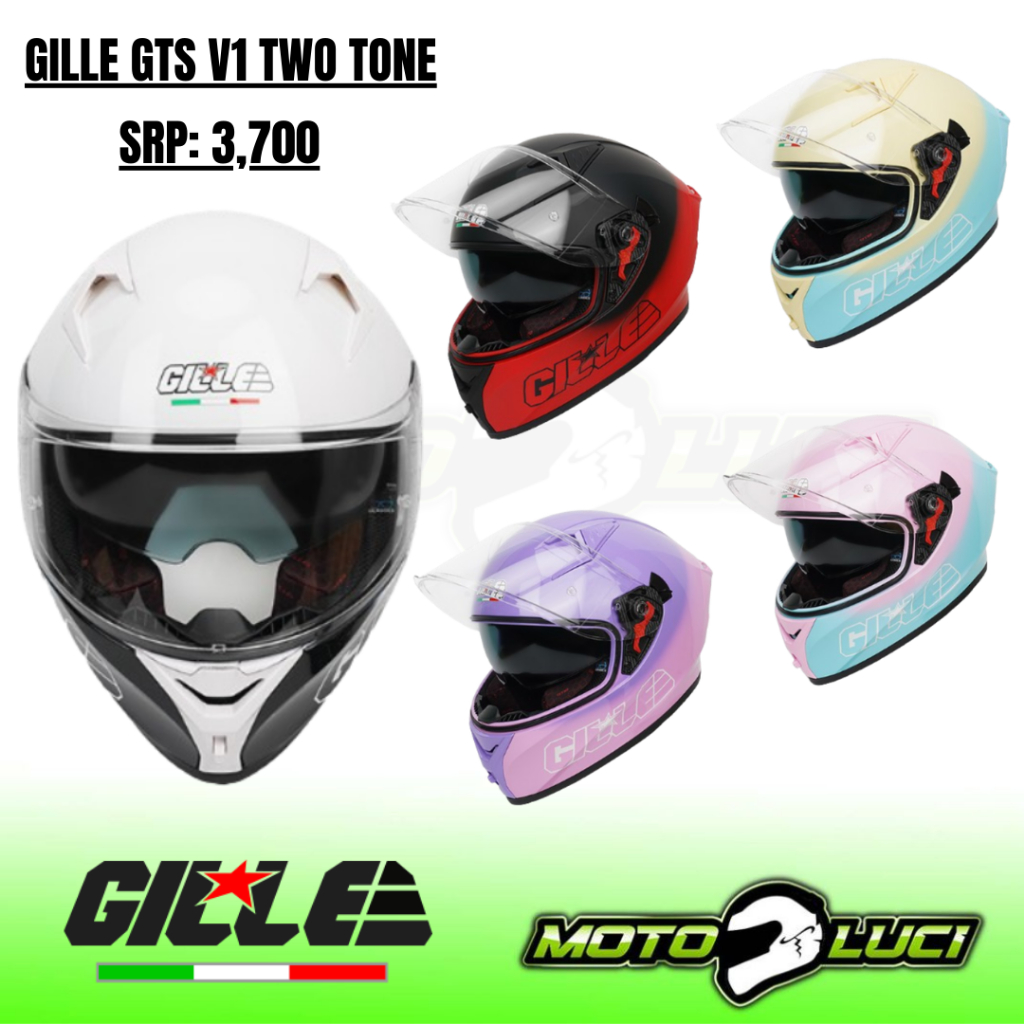 GILLE GTS V1 Two Tone Dual Visor Full Face | Shopee Philippines