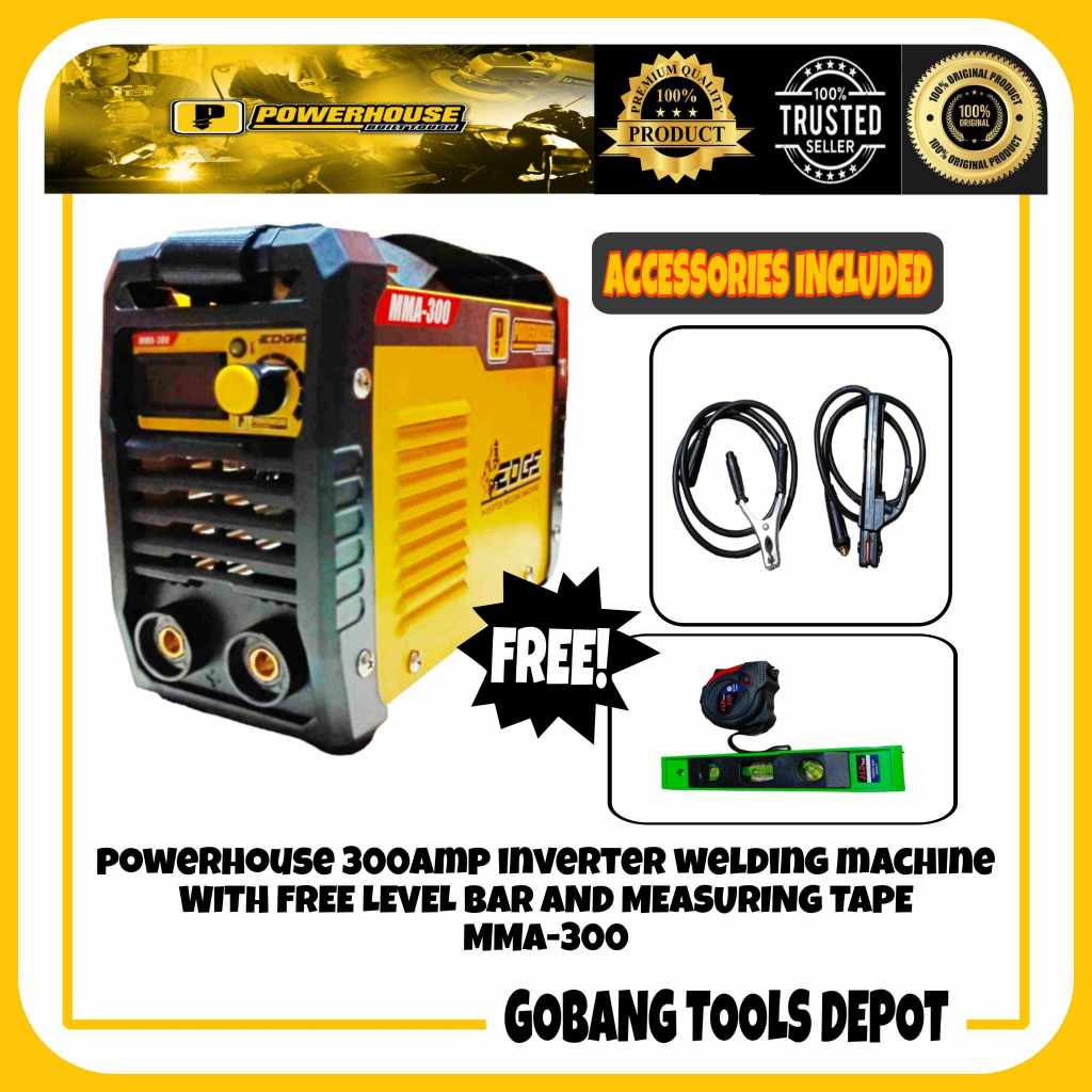POWERHOUSE 300A EDGE Inverter Welding Machine PH-MMA300-EDGE with free ...