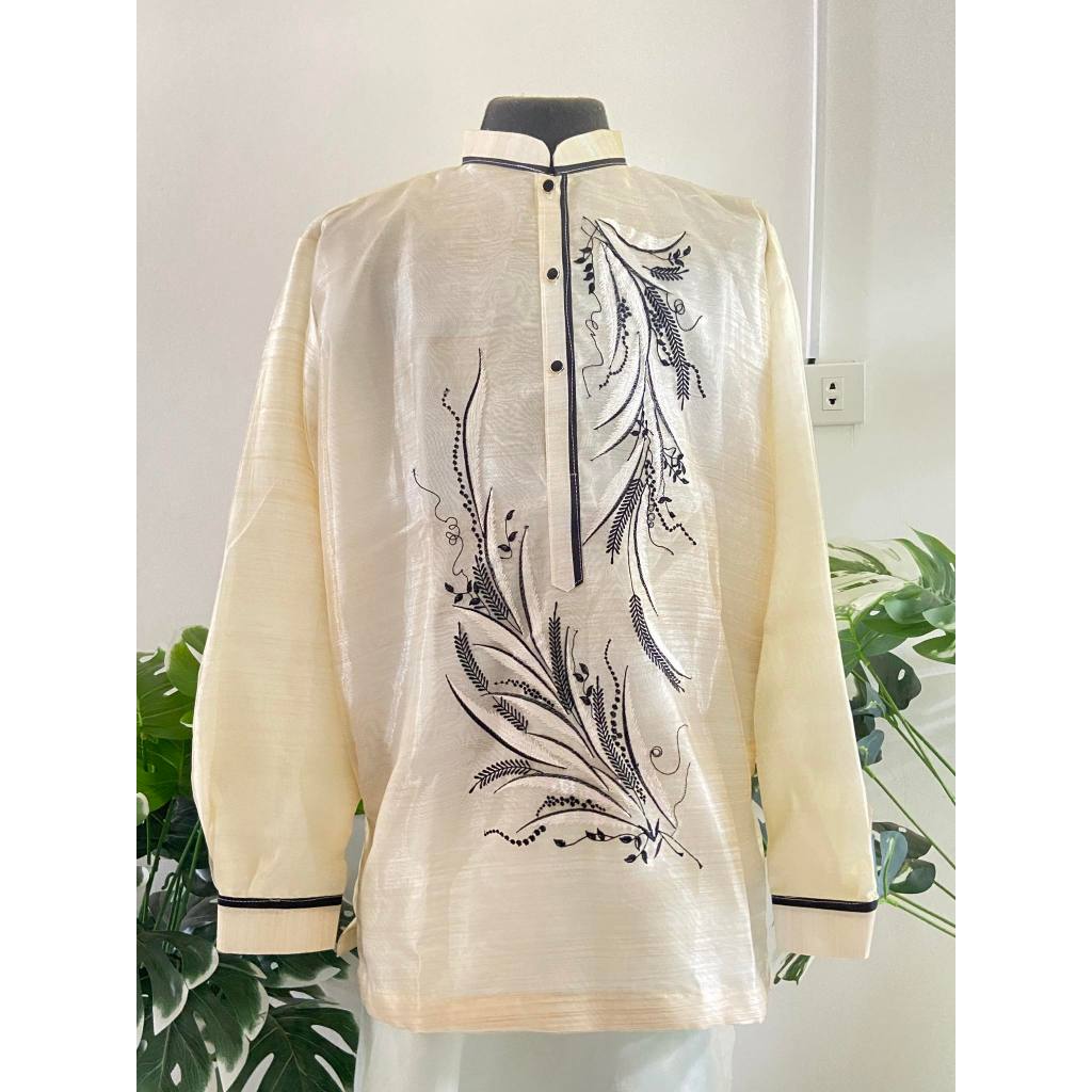 Barong With Lining Chinese Collar(Assorted Embroidery) | Shopee Philippines