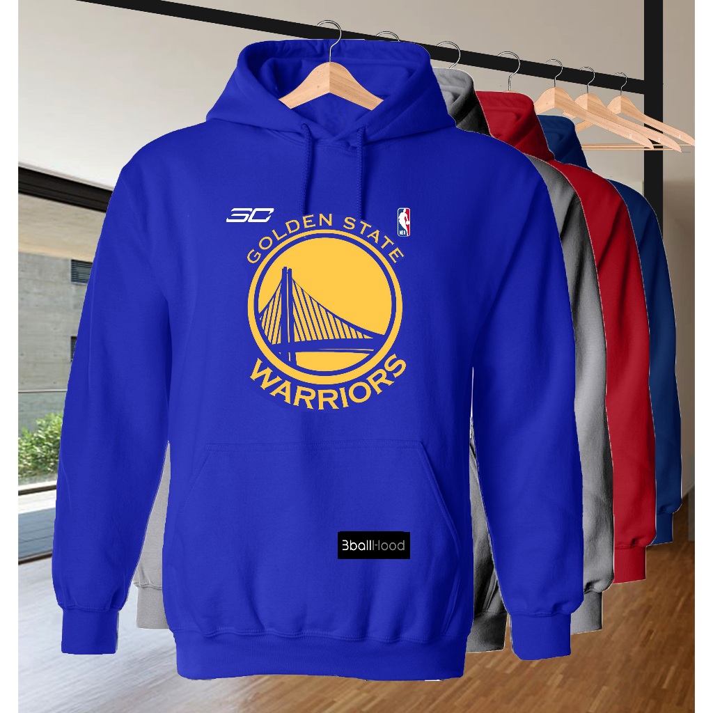 Hoodie Jacket GSW Logo Royal Blue Direct To Film Print Asian Size 3Ball ...