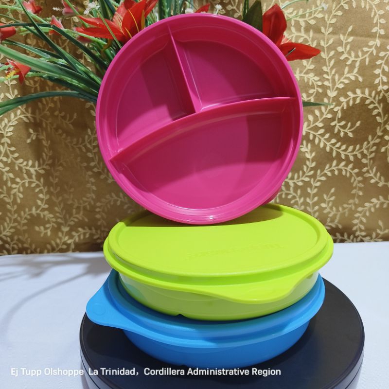 Tupperware Round Divided Lunchbox 350ml | Shopee Philippines