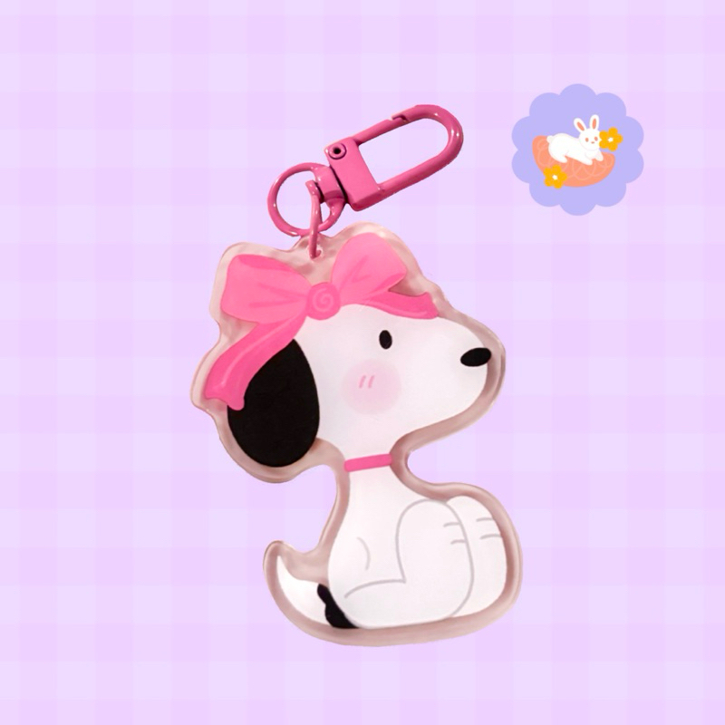 Coquette Snoopy Bow Fan Art • 2.5” Acrylic Keychain | pomelo paints co ...