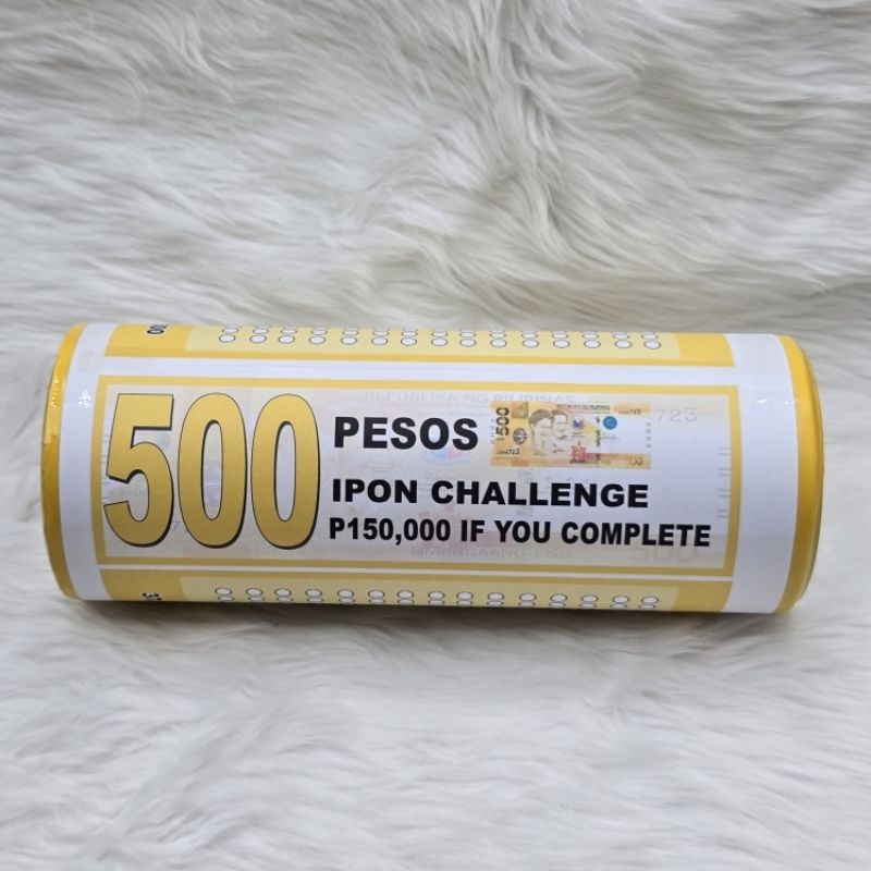 Ipon Challenge PAPER & COIN BILLS ALKANSYA Coin Bank ( 1, 5, 10, 20, 50 ...