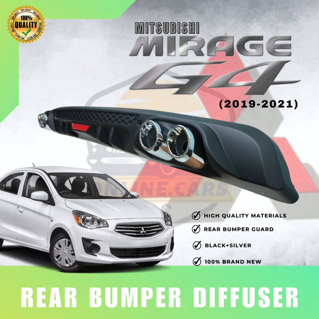 OC 2019-2023 Mitsubishi Mirage G4 Rear Bumper Diffuser Lip (7181 ...