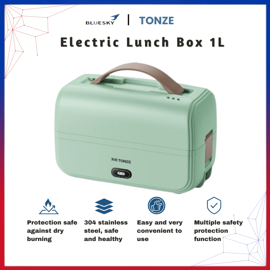 Xiaomi TONZE Electric Lunch Box 1L Plug-in Heating Double-layer Cooking ...