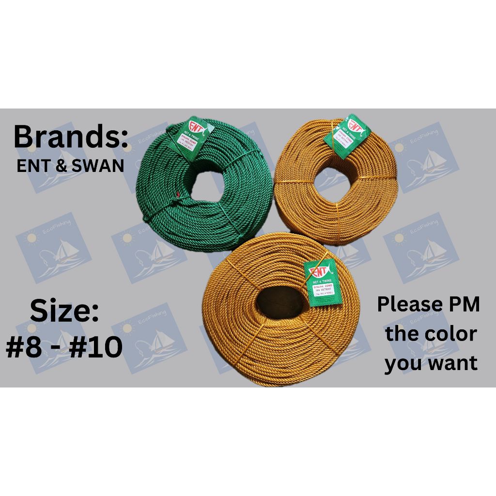 P.E. Rope #8 - #10 | ENT | Swan | Nylon Rope | Evelon Cord | Lubid ...