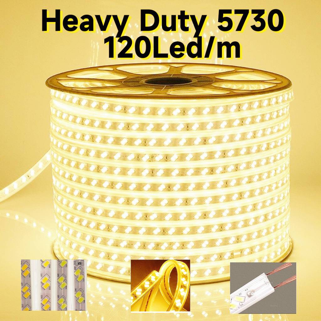 10-50m Led Strip Light 220V SMD5730 Flexible Rope Light Waterpoor For ...