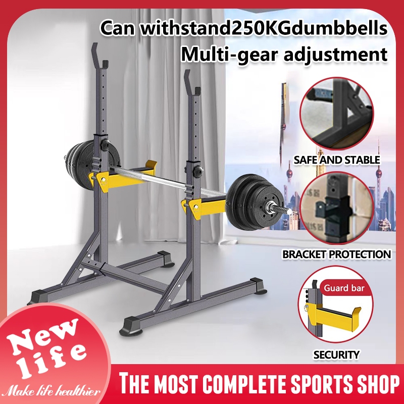 Multifunctional squat rack, adjustable barbell rack, new bumper design ...