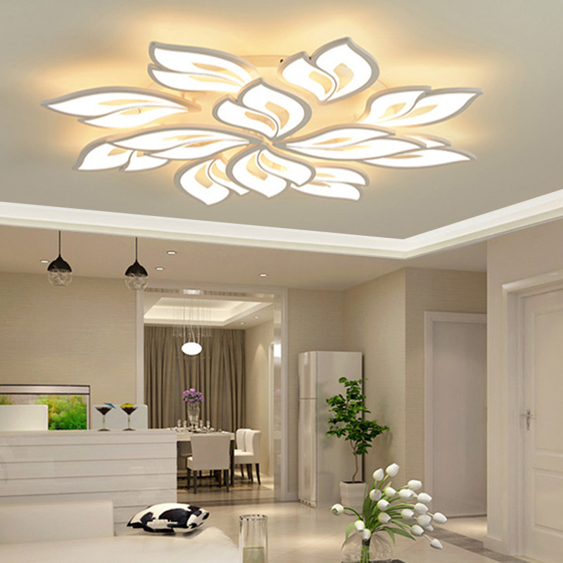 Ceiling light leaf lamp living room design Nordic ceiling three-color ...