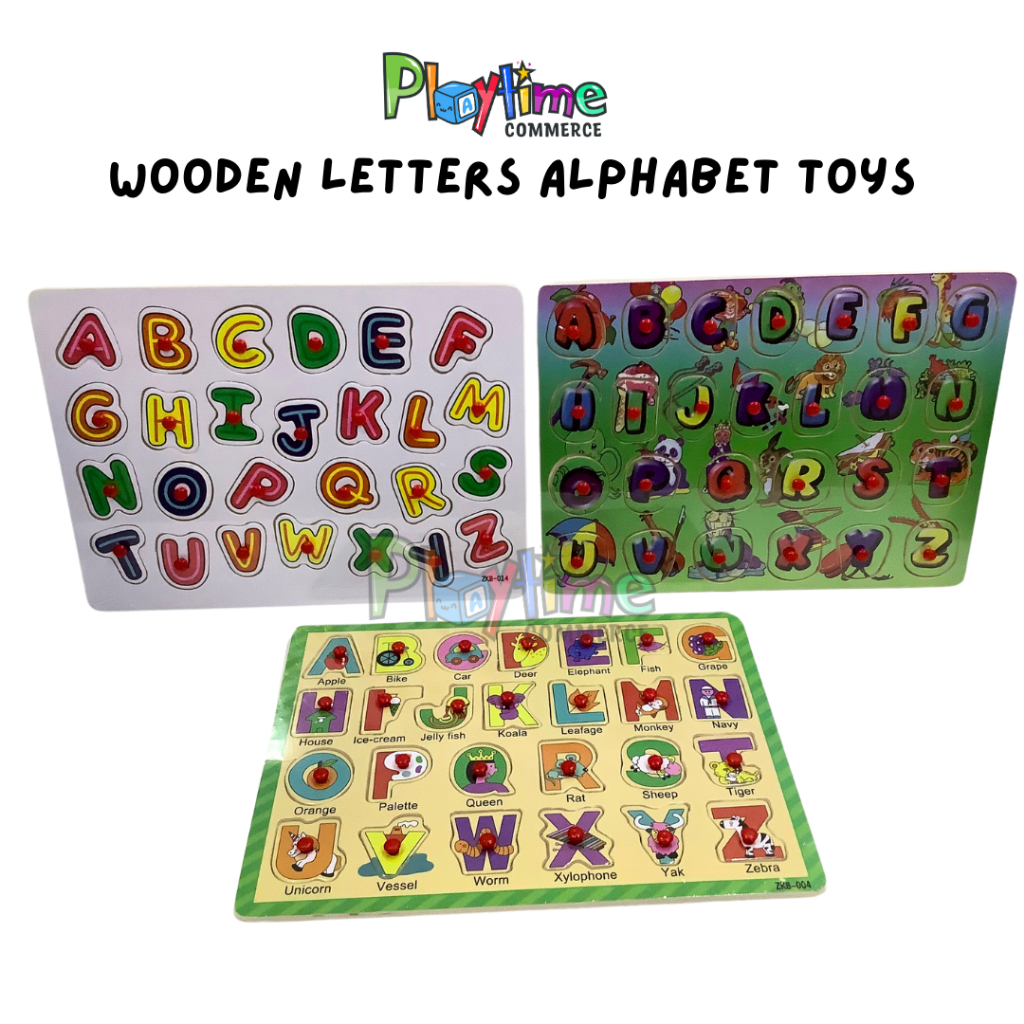 High Quality Wooden Alphabet Letters Learning Spelling ABC Peg Board ...