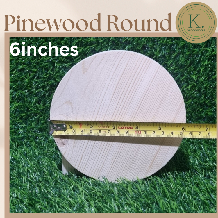 Kukkuk Woodworks Pinewood Round Circle Unpainted 2 3 4 5 6 7 8 inches ...