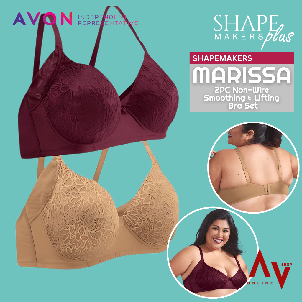 Avon Marissa 2pc Nonwire Shapemakers Plus Bra 38b to 42b | Shopee Philippines