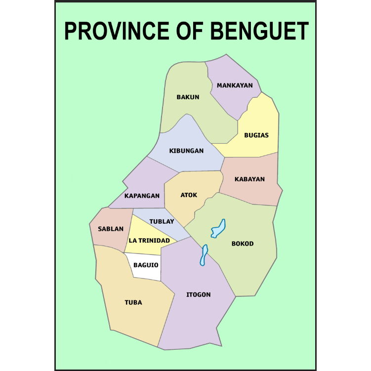 Benguet Province Map Waterproof A4 Laminated Chart | Shopee Philippines