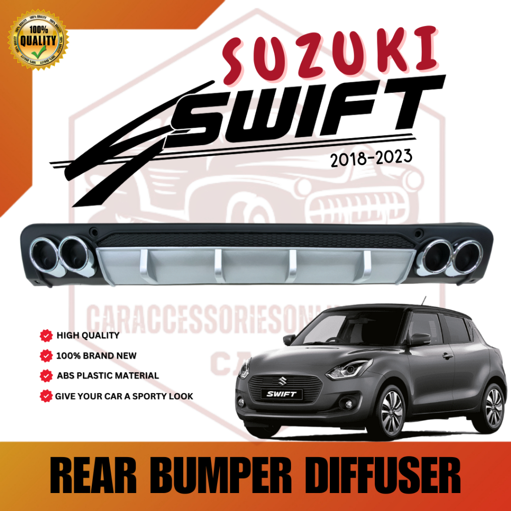 CAOS SUZUKI SWIFT 2018 2019 2020 2021 2022 2023 REAR BUMPER DIFFUSER ...