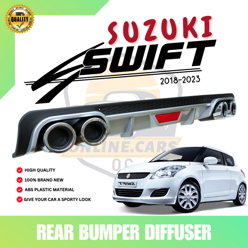OC Suzuki Swift 2018 - 2023 Rear Bumper Diffuser Lip (7190) | Shopee ...