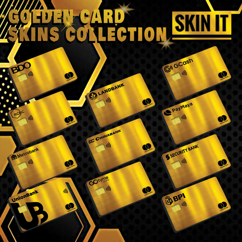 Premium Golden Card Skins Stickers For ATM Cards | Shopee Philippines