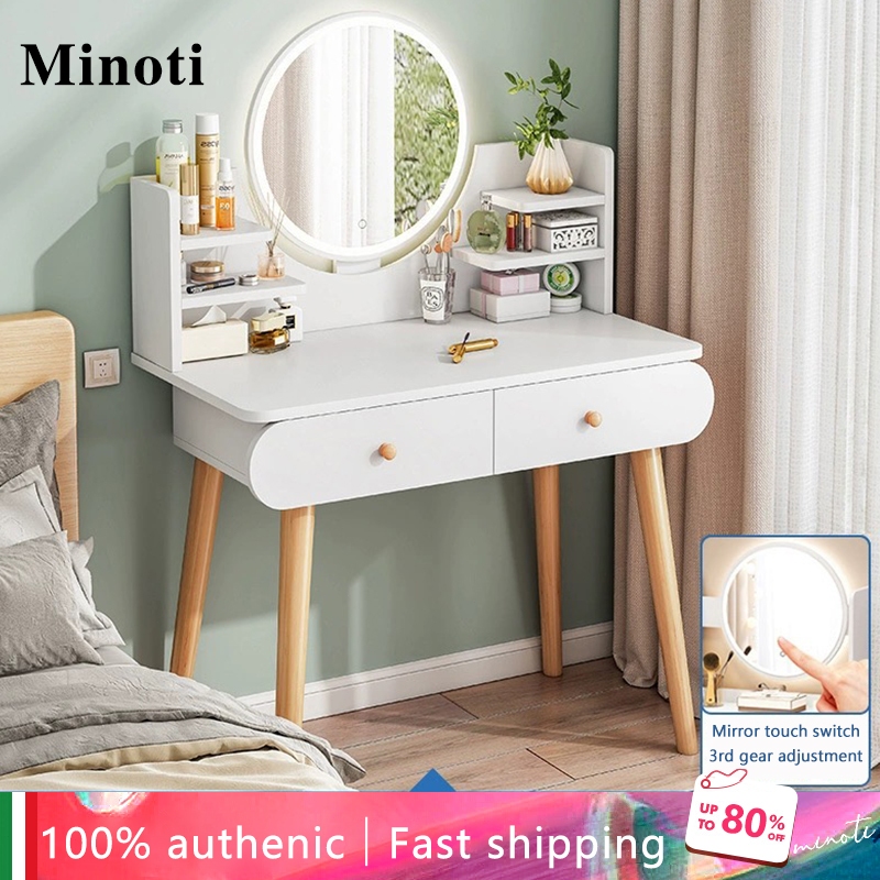 Dressing Table With LED Mirror Vanity Table With Drawer Bedroom Home ...