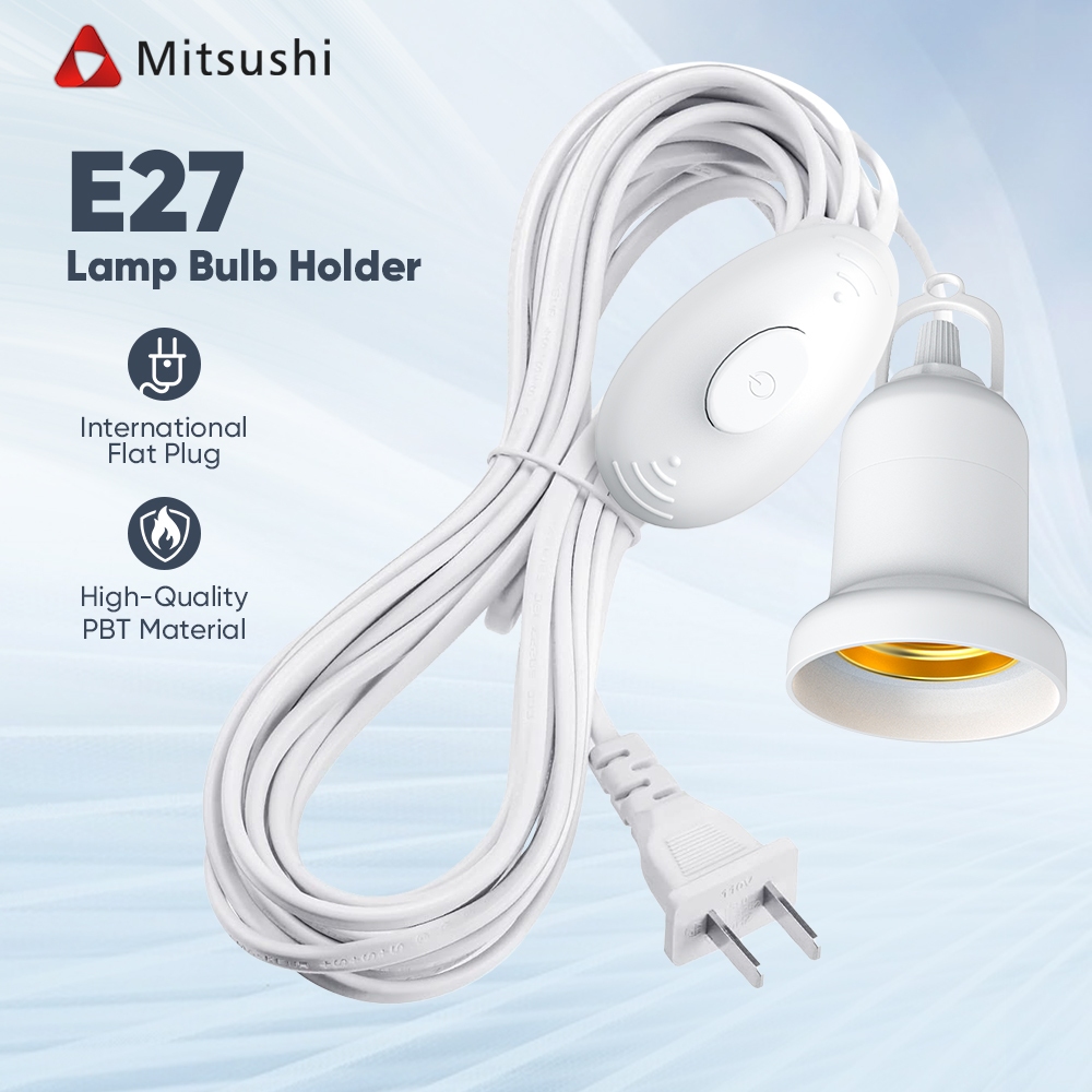 Mitsushi E27 Lamp Bulb Holder with Switch LED Light Bulb Extension ...