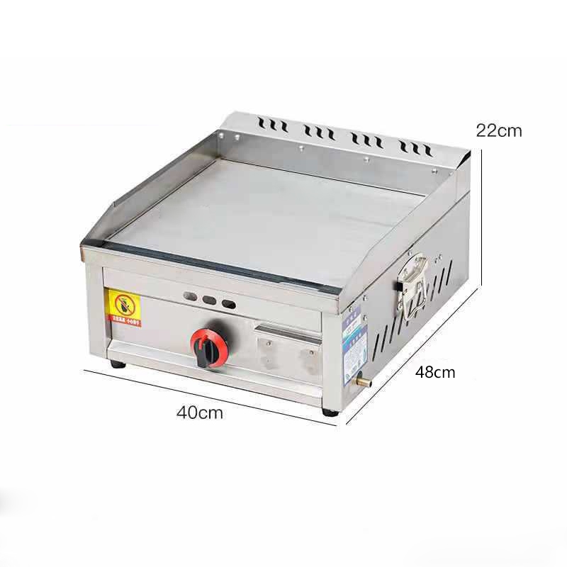 Commercial stainless gas type griddle with deep fryer kitchen multi ...
