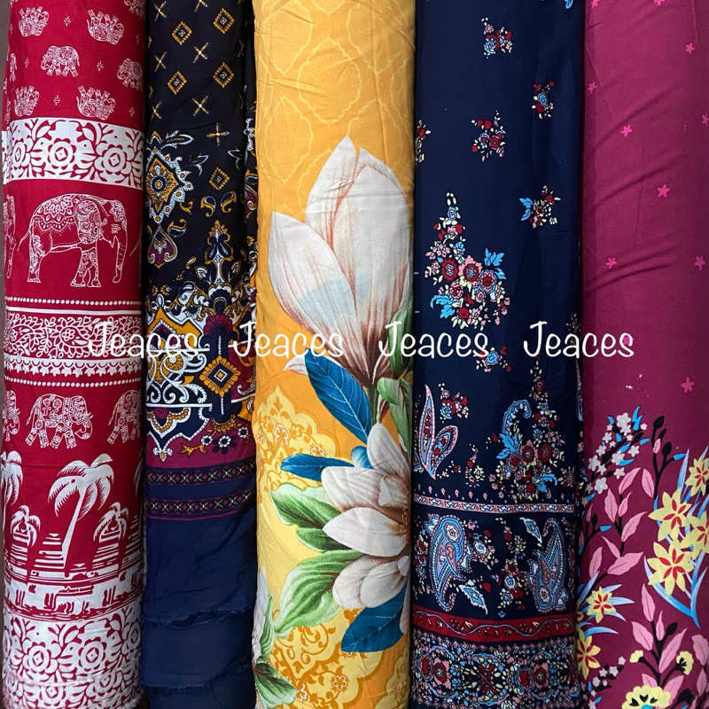 JEACES Korean Challis Senefa #352 (60" width) TELA PER YARD | Shopee ...