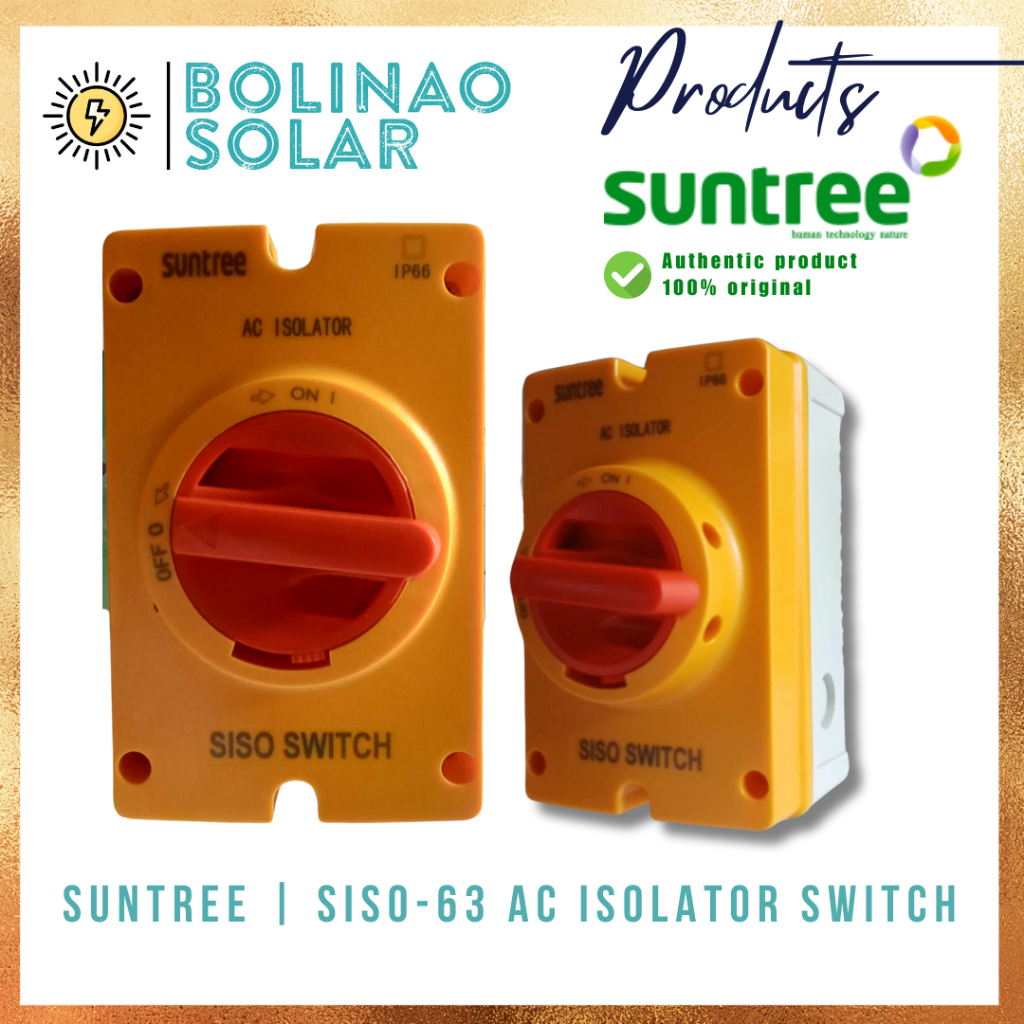SUNTREE | SISO-63 4P 415V AC ISOLATOR SWITCH 10A/20A/25A/32A/63A | Shopee Philippines