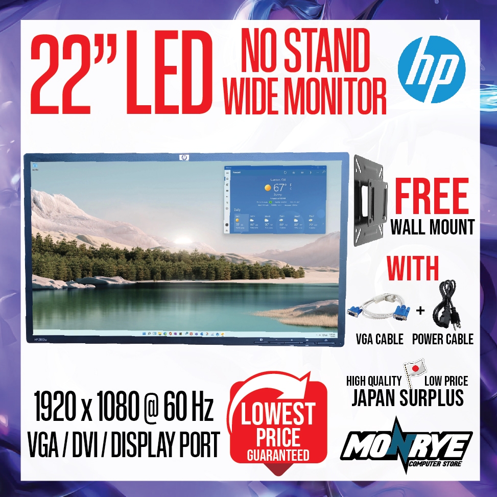 Monitors - BRANDED - 17 / 19 / 22 / 24 INCHES - NO STAND - FREE WALL ...