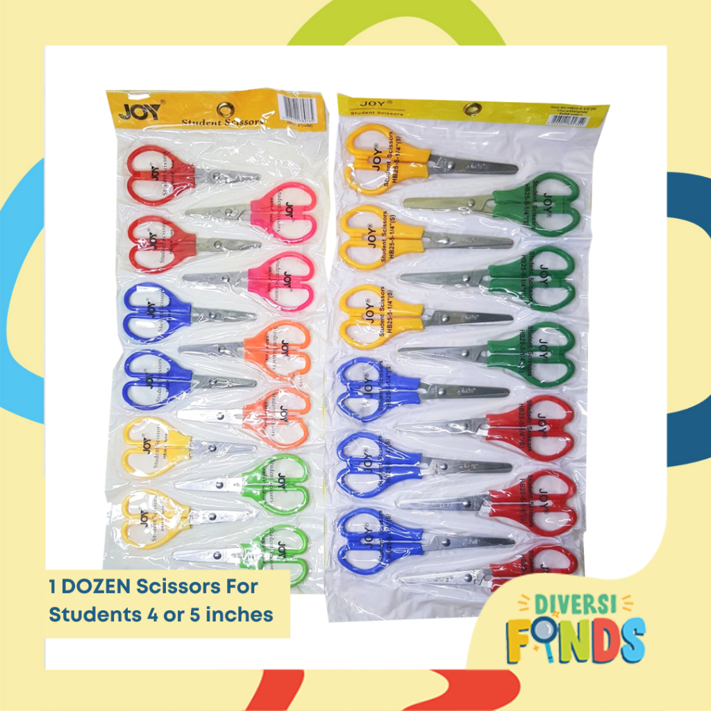 Scissors Assorted Colors - No. 4 and No. 5 Sizes for Kids | Shopee ...